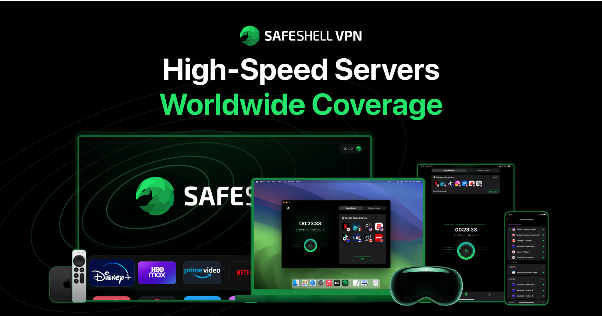 SafeShell VPN - Fast, Secure, Best Streaming VPN